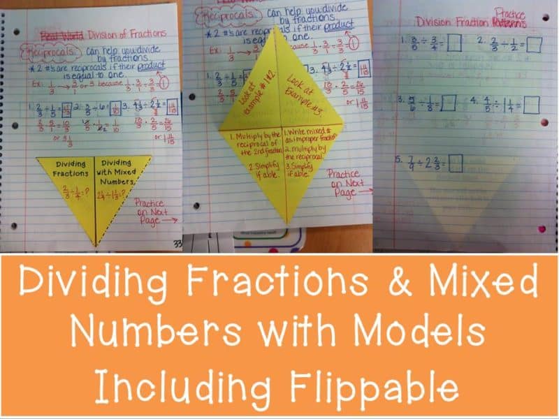 Multiplying and Dividing Fractions with Interactive Notebooks