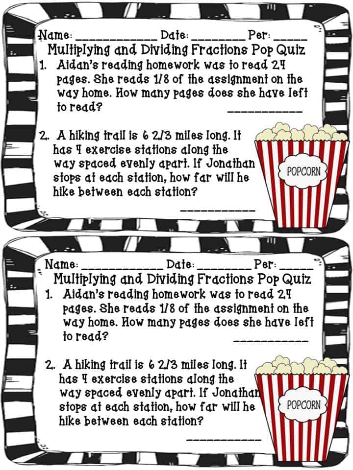 More INB work and a Pop Quiz! • Smith Curriculum and Consulting