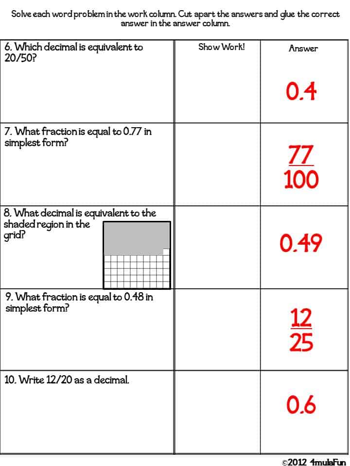 "Solve and Snip"- Interactive Practice aligned to TEKS and Common Core ...