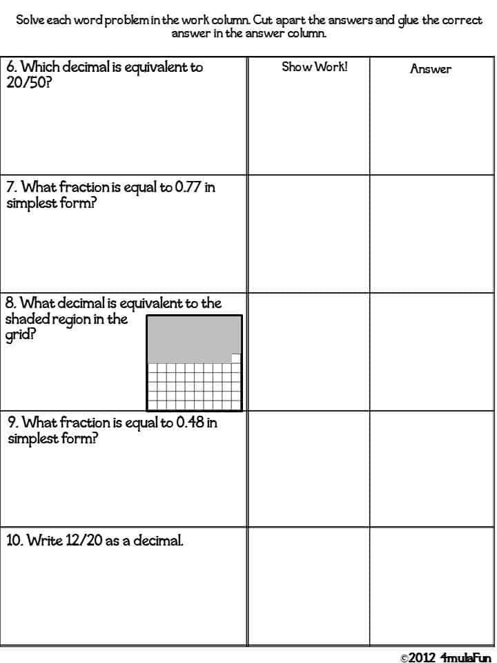 "Solve and Snip"- Interactive Practice aligned to TEKS and Common Core ...
