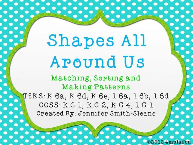 Friday Freebie- Shapes All Around Us • Smith Curriculum and Consulting