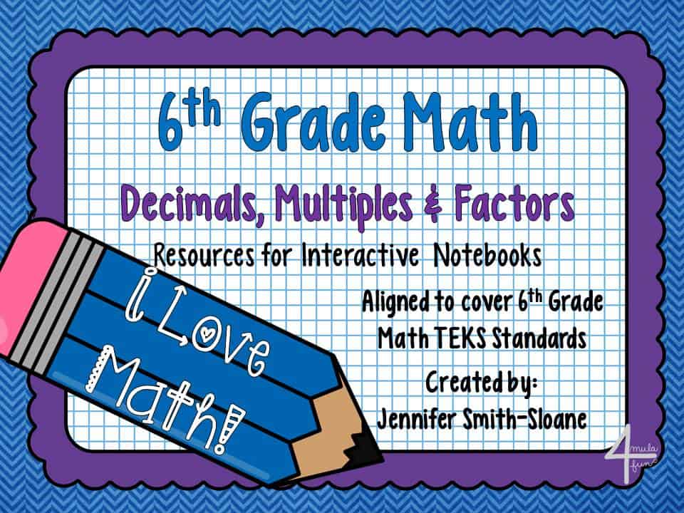 Decimals, Factors & Multiples in Interactive Notebooks {Monday Made It ...