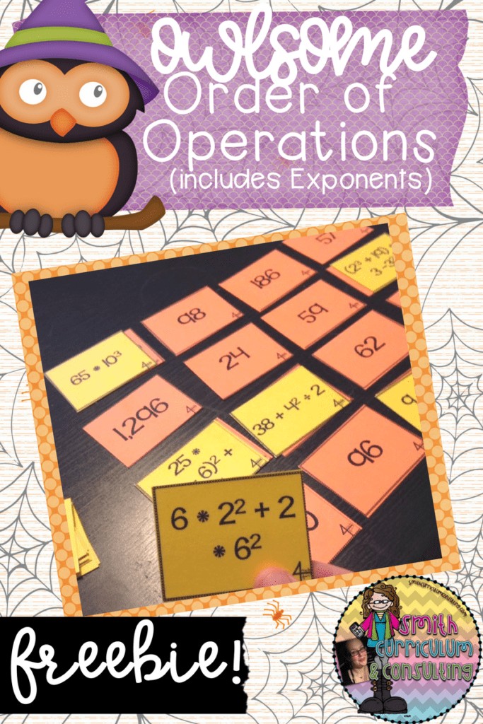 New Freebie for You- Owl-Some Order of Operations • Smith Curriculum ...