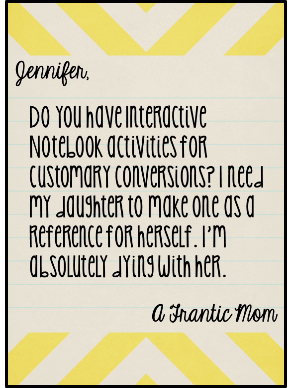 Interactive Notebooks: Converting Customary Measurement Flippables ...