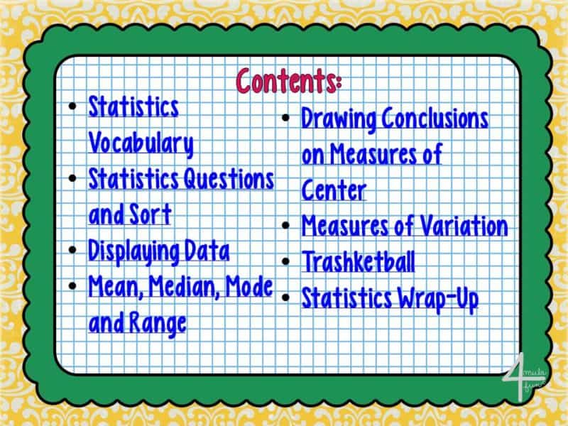 Statistics Interactive Notebook Ideas • Smith Curriculum and Consulting