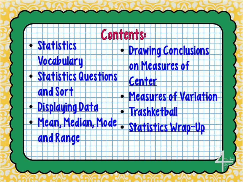 Statistics Interactive Notebook Ideas • Smith Curriculum and Consulting