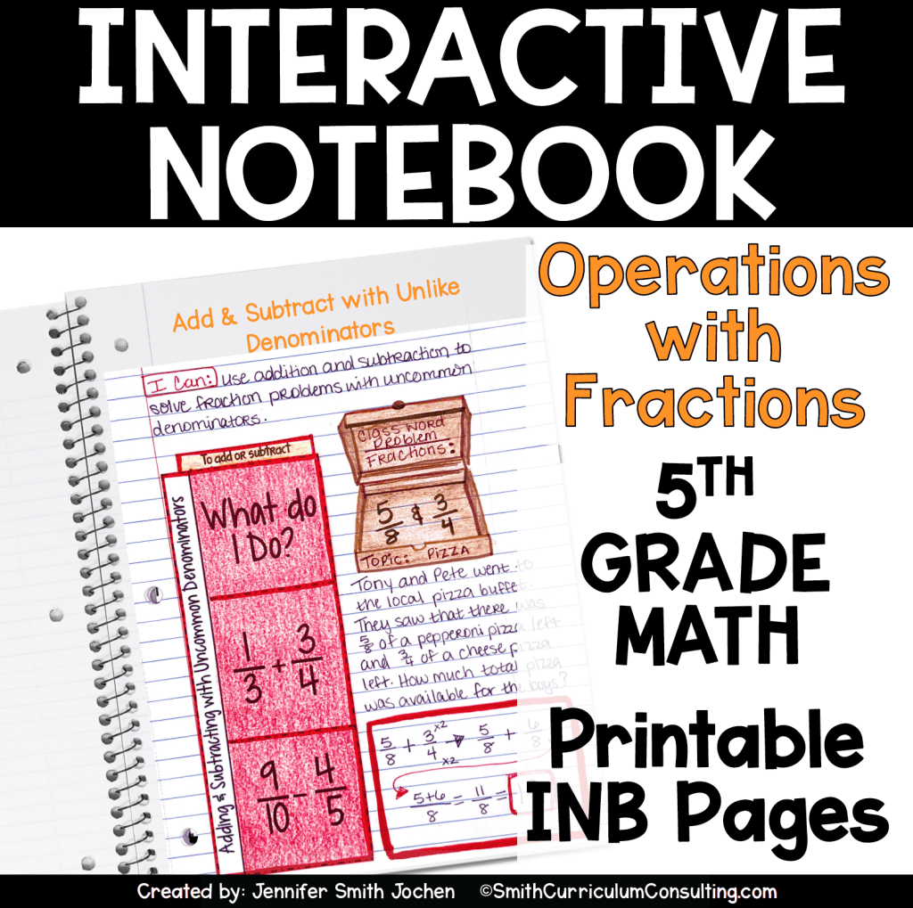 5th Grade Math Interactive Notebook for Entire Year Bundle • Smith ...