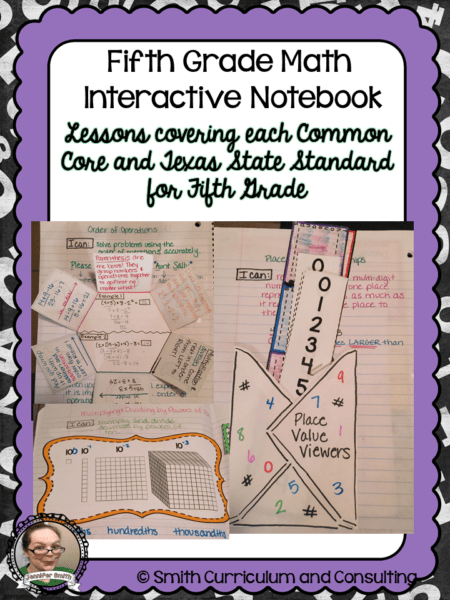 5th Grade Math Interactive Notebook for Entire Year Bundle • Smith ...