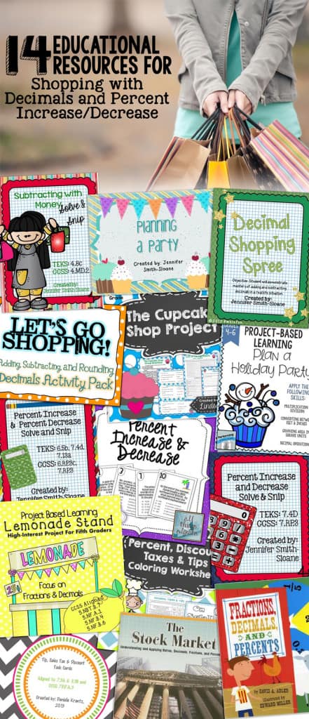 Shopping with Decimals and Percent Increase/Decrease Round Up • Smith ...