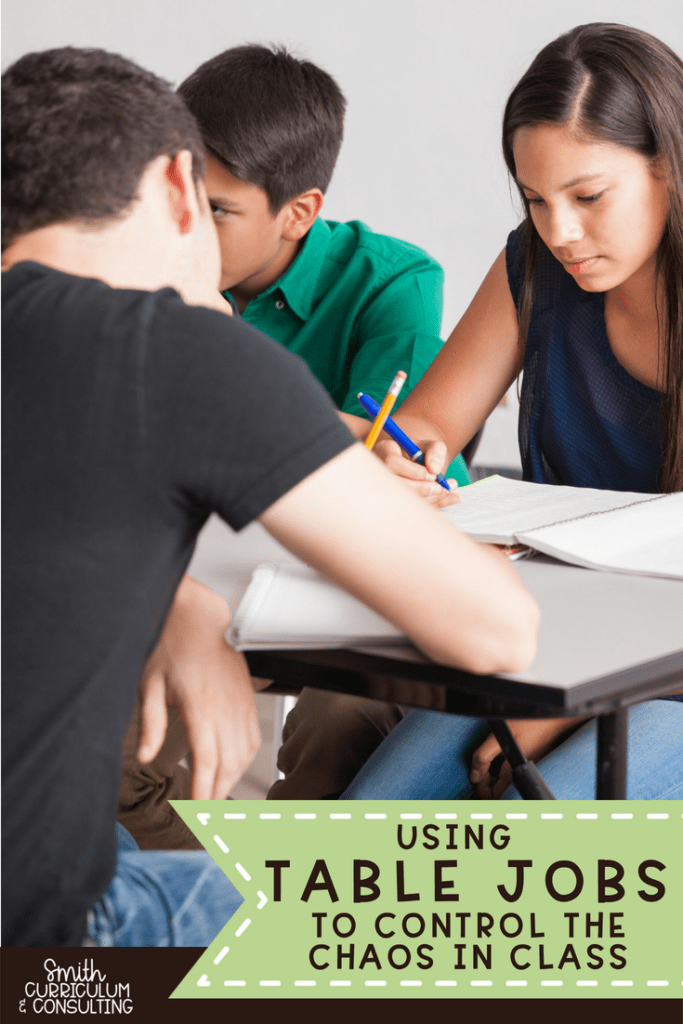 Using Table Jobs to Control Chaos in Your Classroom