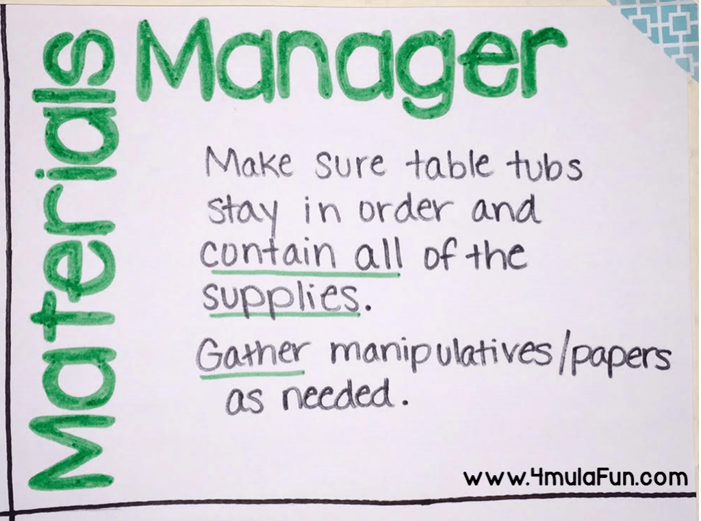 Using Table Jobs to Control Chaos in Your Classroom