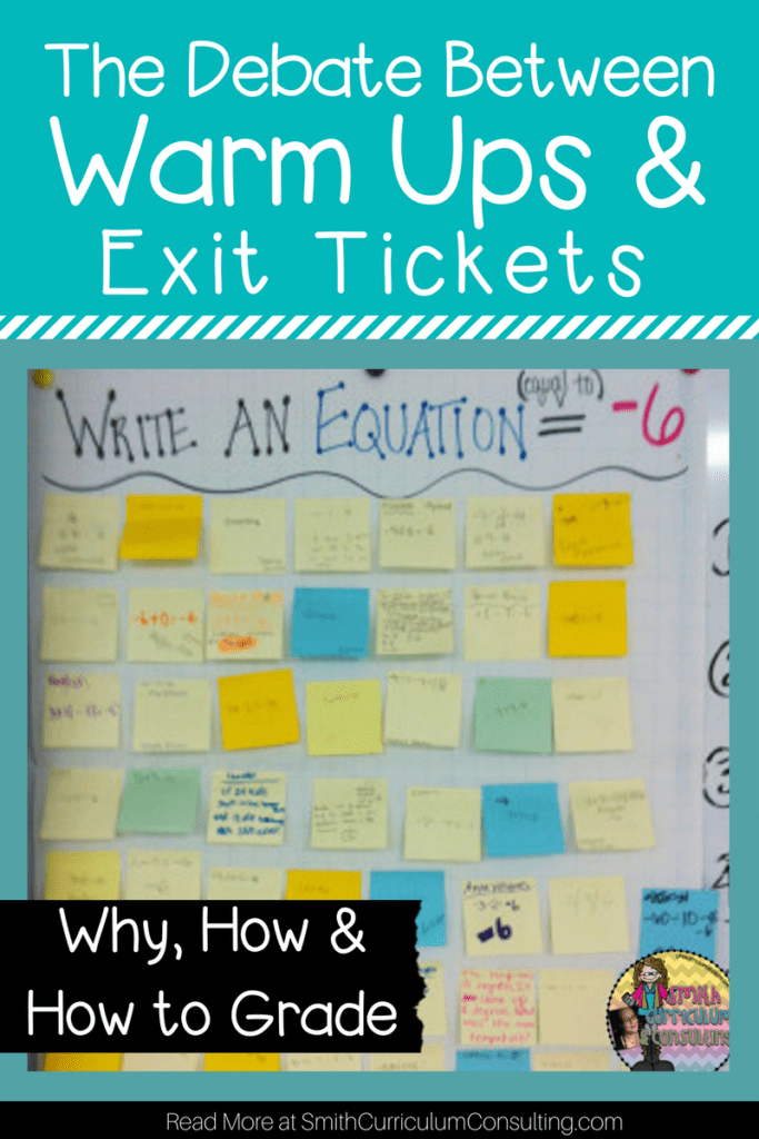 The Debate between Warm-Ups and Exit Tickets • Smith Curriculum and ...