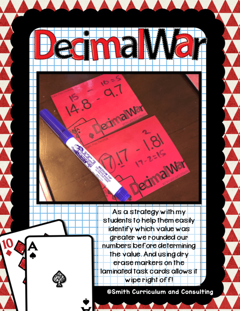 Decimals War - All Operations with Positive Numbers • Smith Curriculum ...