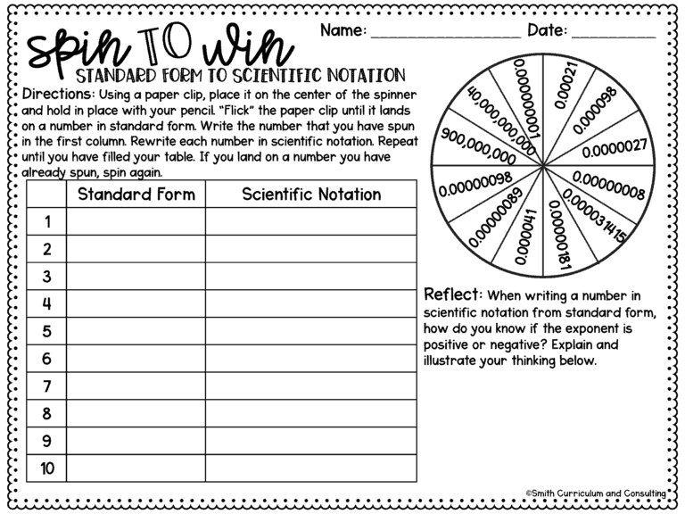 8 Engaging Activities for Scientific Notation • Smith Curriculum and ...