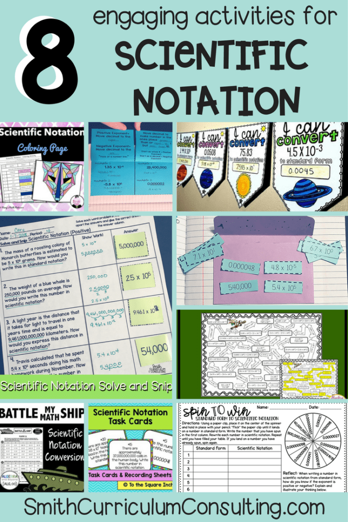 8 Engaging Activities for Scientific Notation • Smith Curriculum and ...