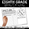 Eighth Grade Math Activities by Smith Curriculum and Consulting