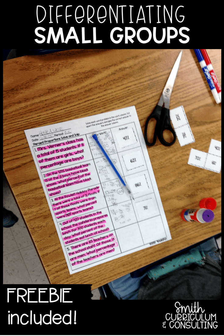 Differentiating Small Groups for Guided Math • Smith Curriculum and ...