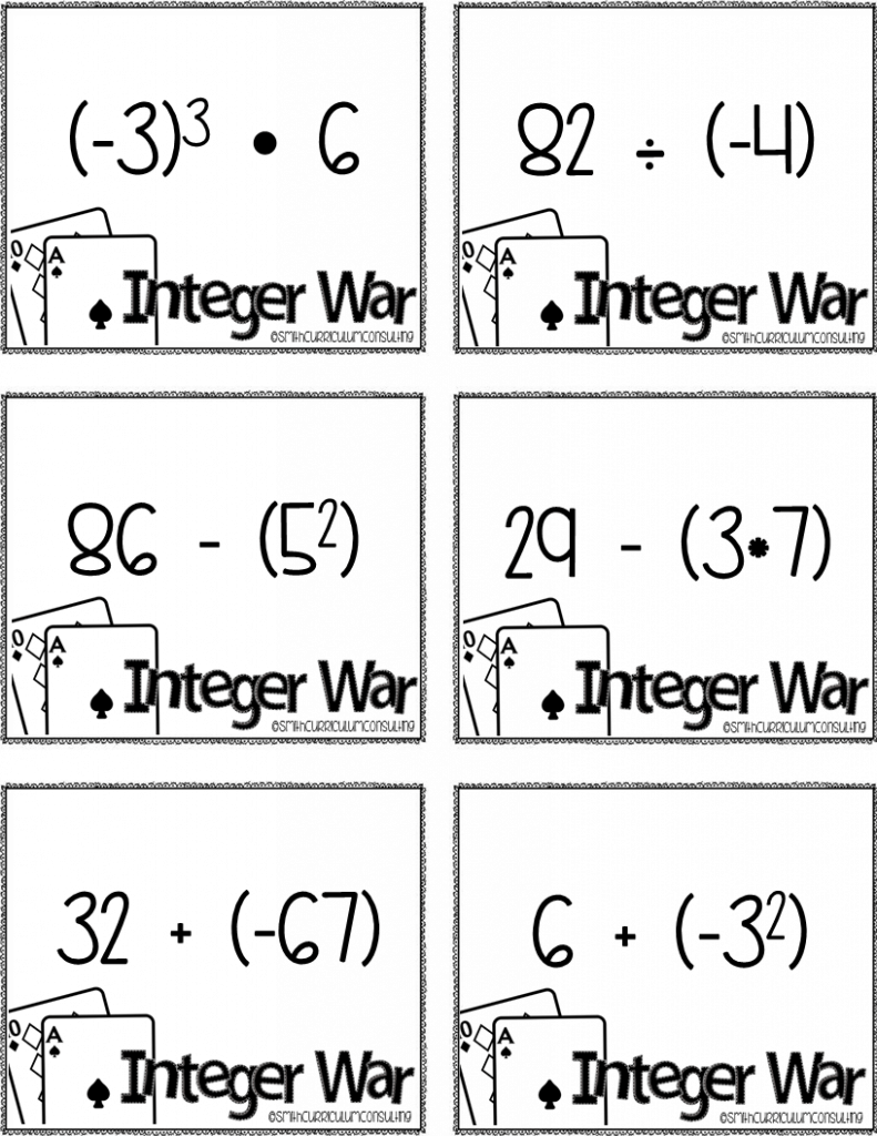 Integer War • Smith Curriculum and Consulting