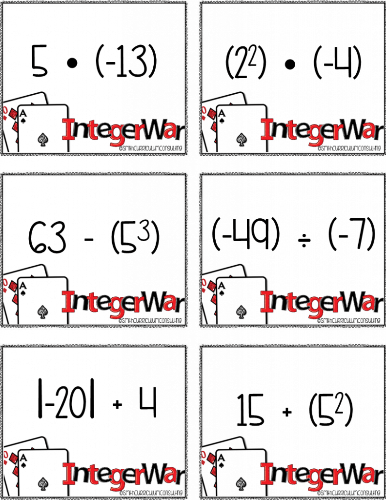 Integer War • Smith Curriculum and Consulting
