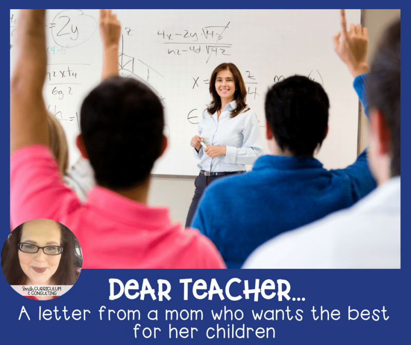Dear Teacher... A Letter You Must Read • Smith Curriculum and Consulting