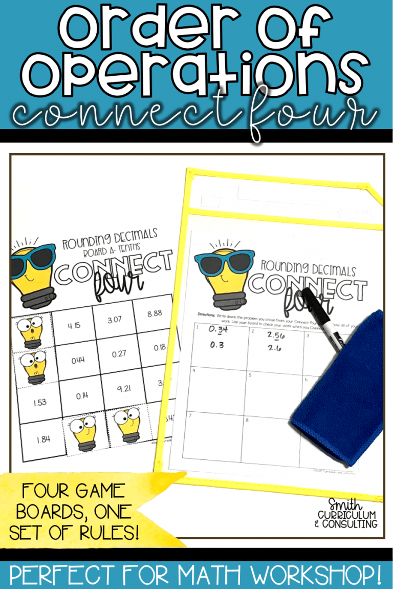 Connect Four Order of Operations Game - Order of Operations • Smith ...