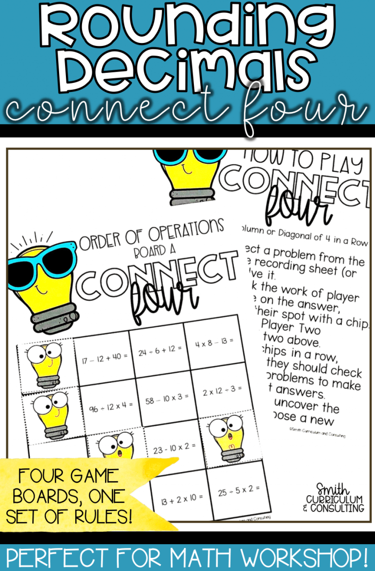 Connect Four Connect Four Rounding Decimals Game - Rounding Decimals ...