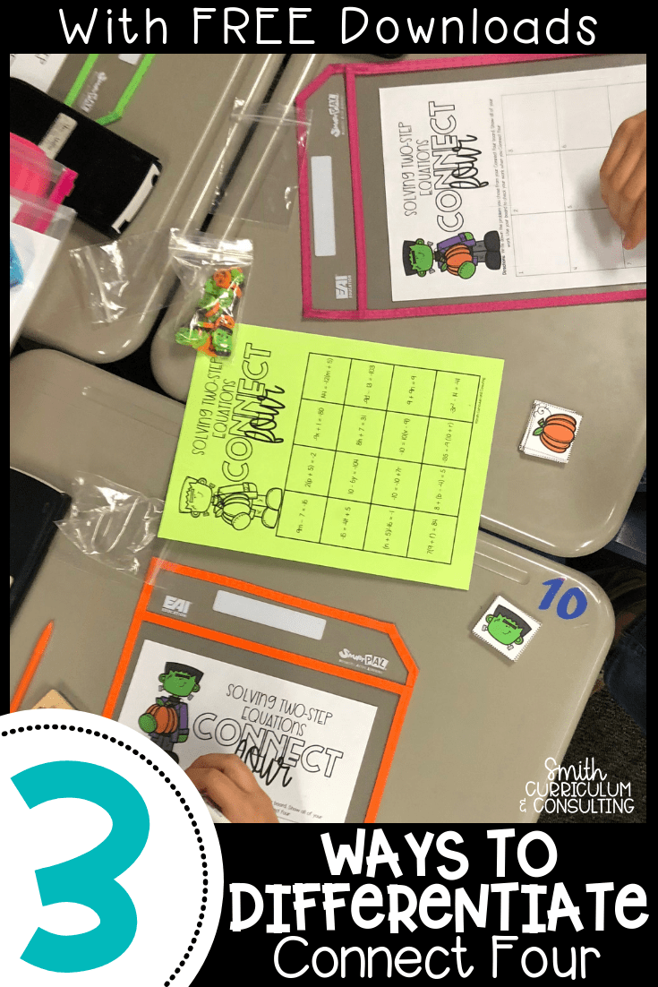 3 Ways to Differentiate Connect Four • Smith Curriculum and Consulting