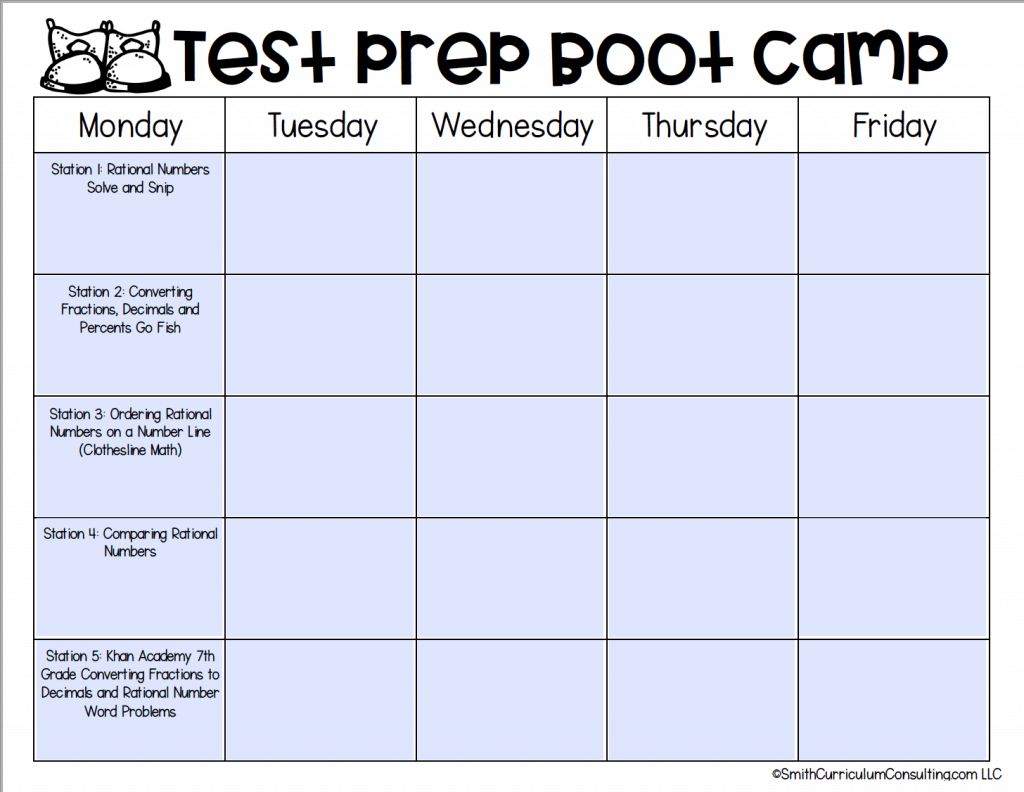 Test Prep Boot Camp | Making Use of Test Prep Time • Smith Curriculum ...