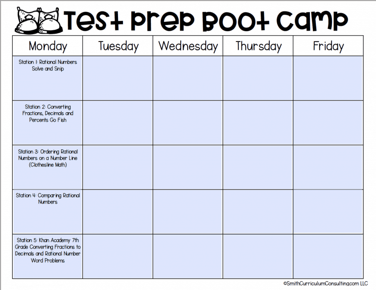 Test Prep Boot Camp | Making Use of Test Prep Time • Smith Curriculum ...