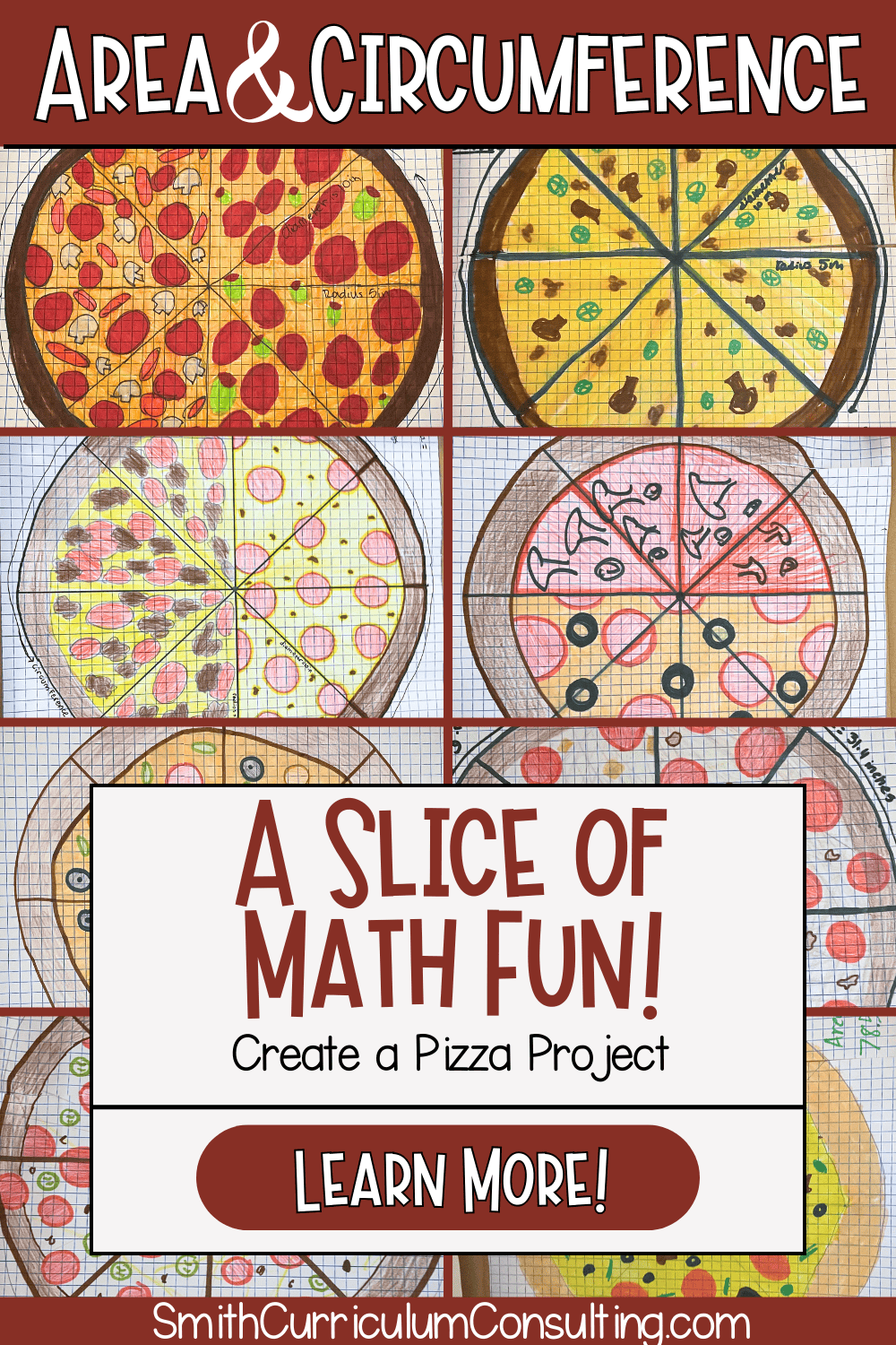 A Slice of Math Fun: Engage Students with This Area and Circumference ...