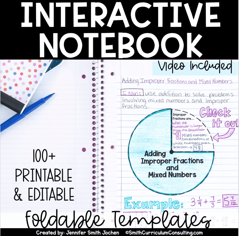 Over 100 Foldable Templates for Interactive Notebooks • Smith ...