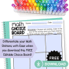 Grab a Differentiated Math Choice Board Template (for FREE) • Smith ...
