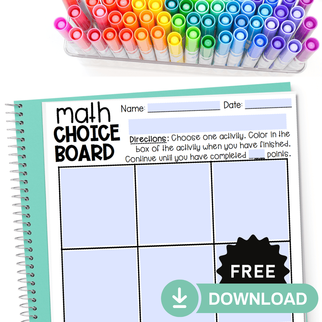 How I Use Differentiated Choice Boards to Power Math Workshop • Smith ...